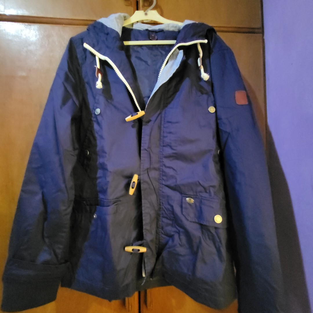 Navy Blue Korean Parka, Women's Fashion, Coats, Jackets and Outerwear ...