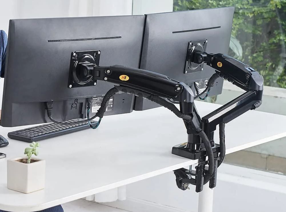 NB North Bayou Dual Monitor Arm - Desk Mounted F160 , Computers & Tech ...
