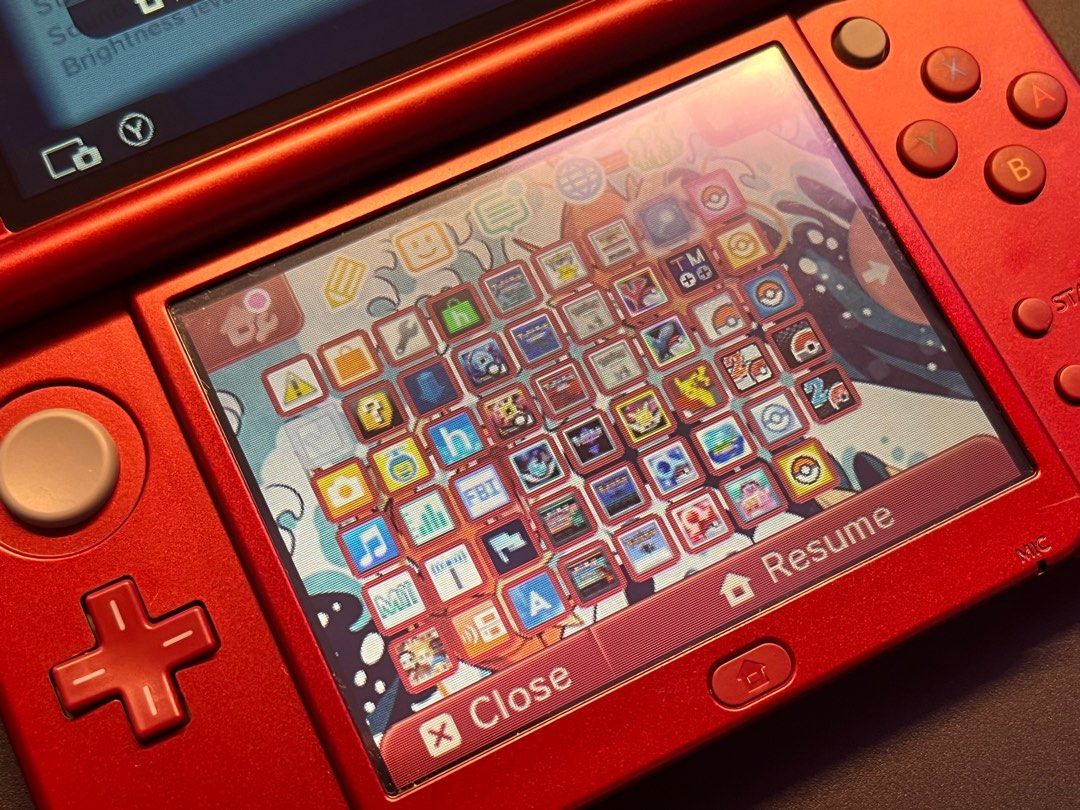 Nintendo New 3DS XL Metallic Red | MODDED | 64GB microSD | Top IPS ...