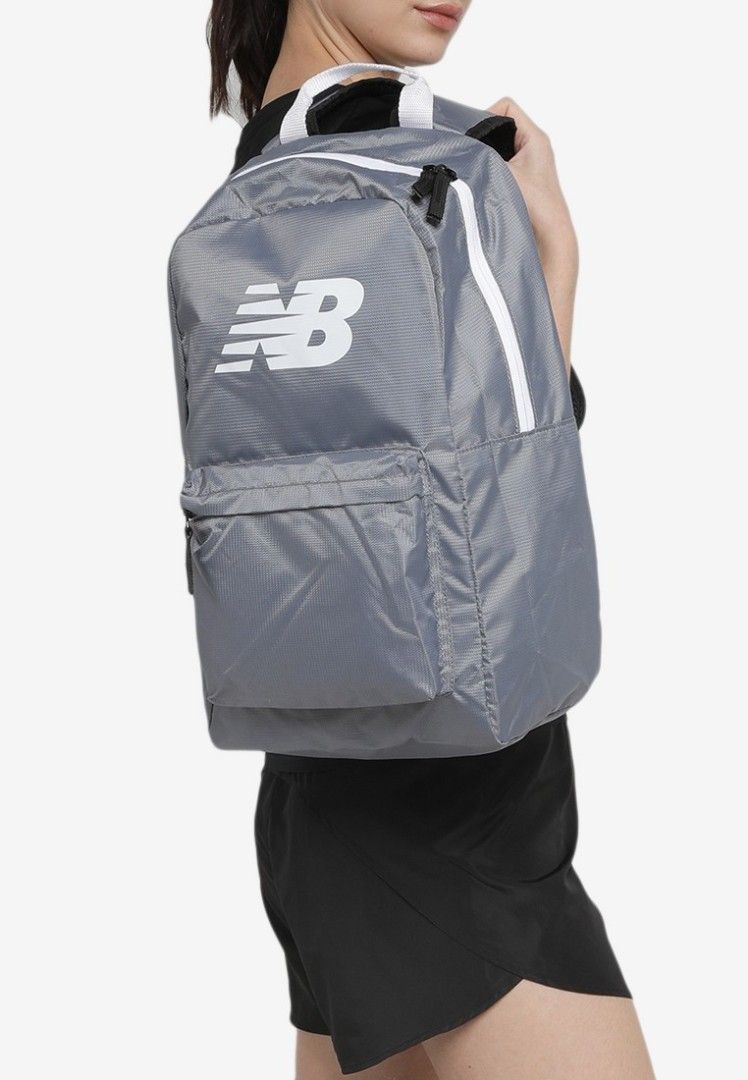 New balance back pack core opp grey sports bag gym workout school bag ...