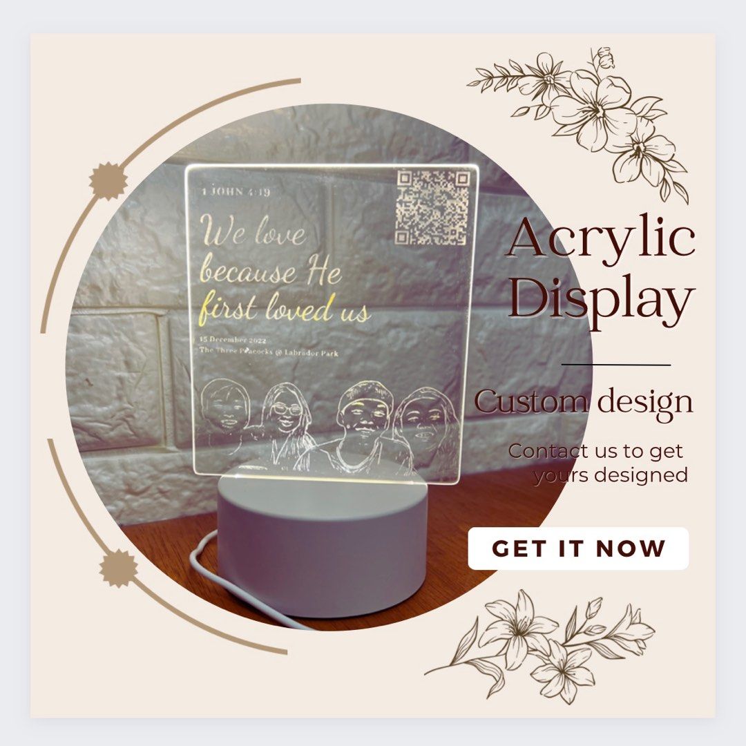 [New Product] Custom LED Acrylic Display Stand USB, Furniture & Home ...