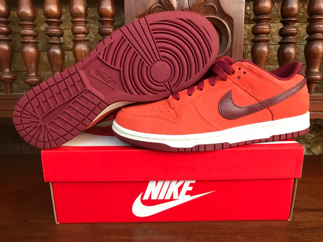Nike Dunk Low “Team Orange”, Men's Fashion, Footwear, Sneakers on Carousell