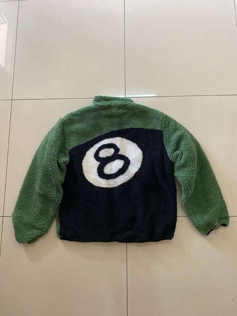 Stussy 8 Ball Fleece Sherpa Jacket, Men's Fashion, Coats, Jackets and Outerwear on Carousell