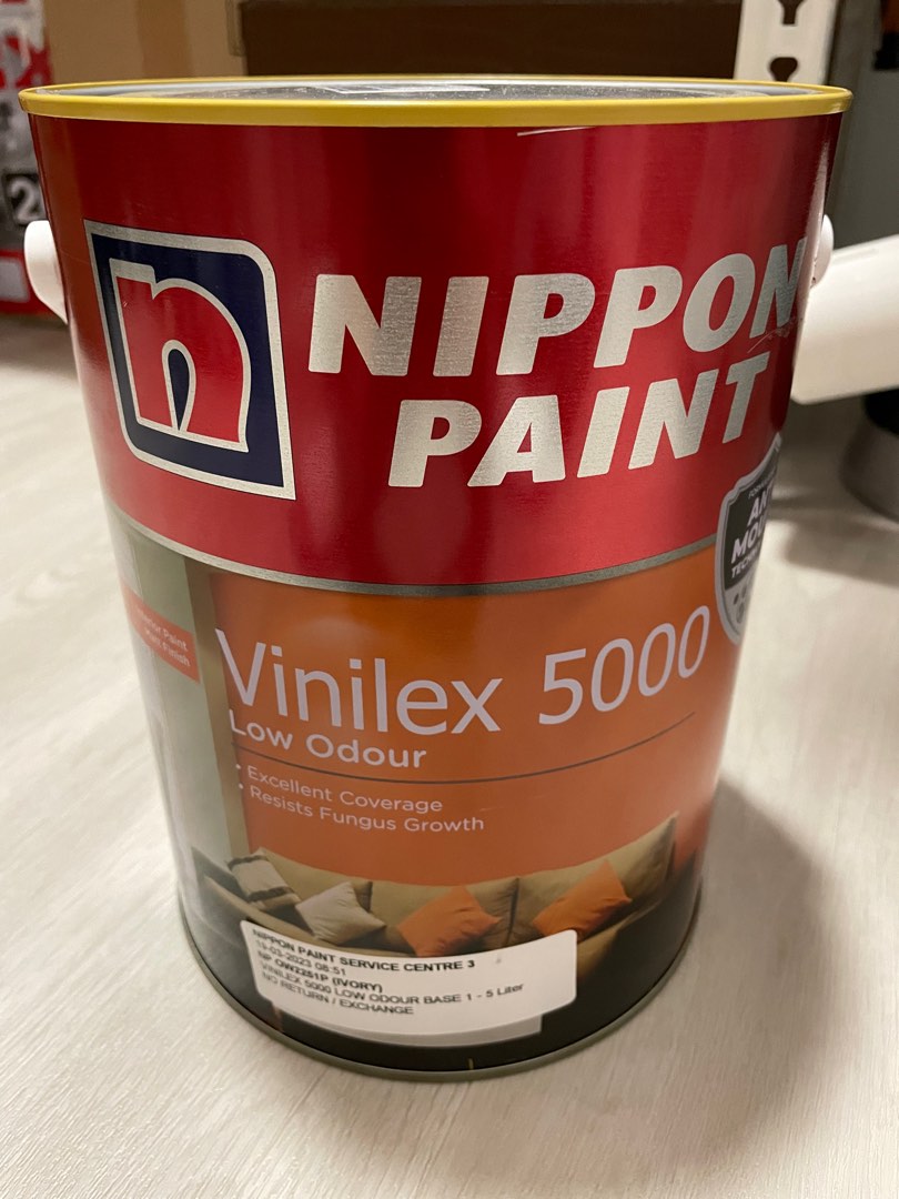 Nippon Vinilex 5000 5L - Ivory 2251 P, Furniture & Home Living, Home ...