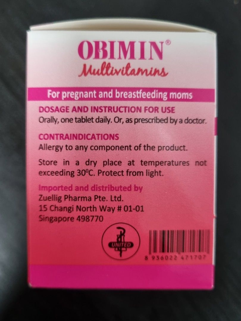 Obimin Multivitamins, Health & Nutrition, Health Supplements, Vitamins ...