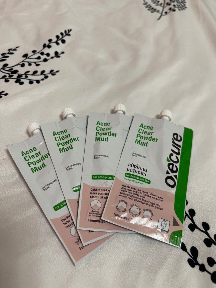 Oxecure Acne Clear Powder Mud, Beauty & Personal Care, Face, Face Care ...