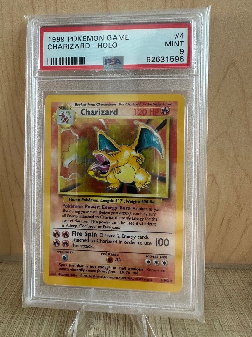 Pokemon charizard base set psa 9, Hobbies & Toys, Toys & Games on Carousell