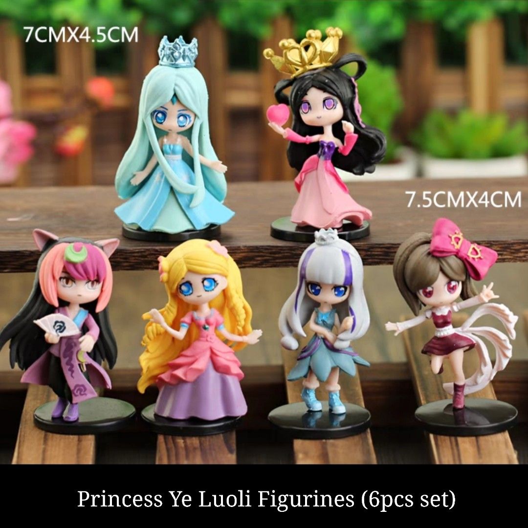 Princess Ye Luoli Figurines Cake Topper (6pcs set), Hobbies & Toys ...
