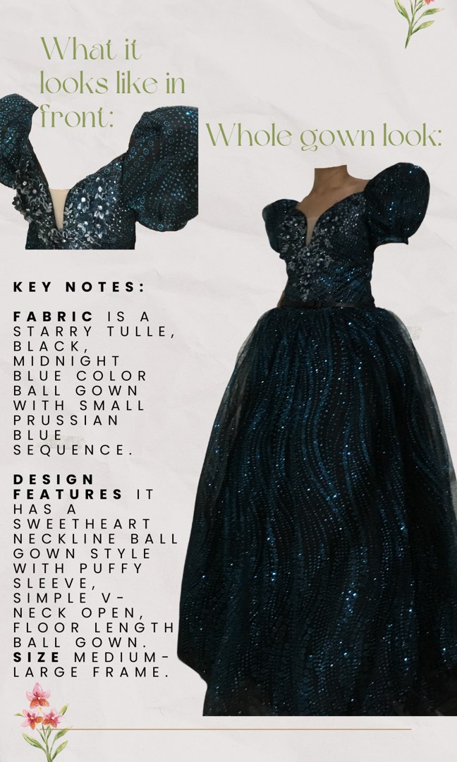 Prom Midnight Gown, Women's Fashion, Dresses & Sets, Evening dresses ...