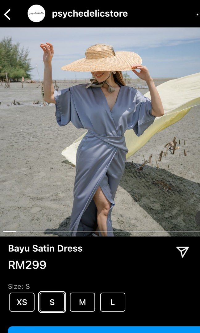 PSYCHEDELIC STORE| BAYU SATIN DRESS, Women's Fashion, Dresses & Sets ...