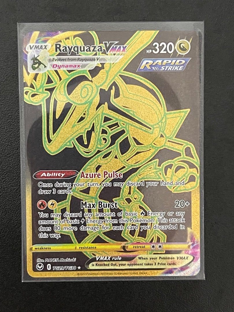 Rayquaza VMAX Gold Silver Tempest, Hobbies & Toys, Toys & Games on ...