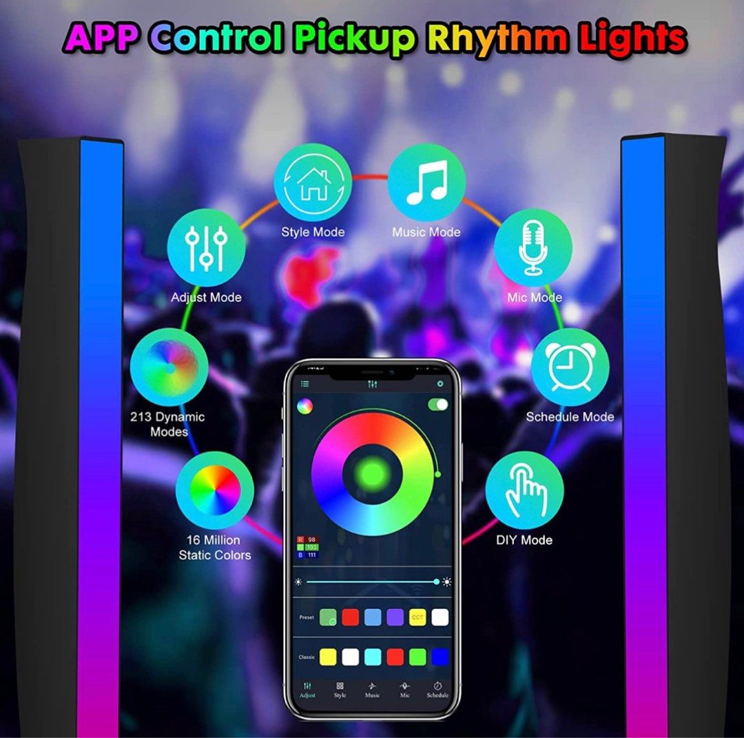 RBG Pickup Rhythm Lights, Furniture & Home Living, Lighting & Fans ...