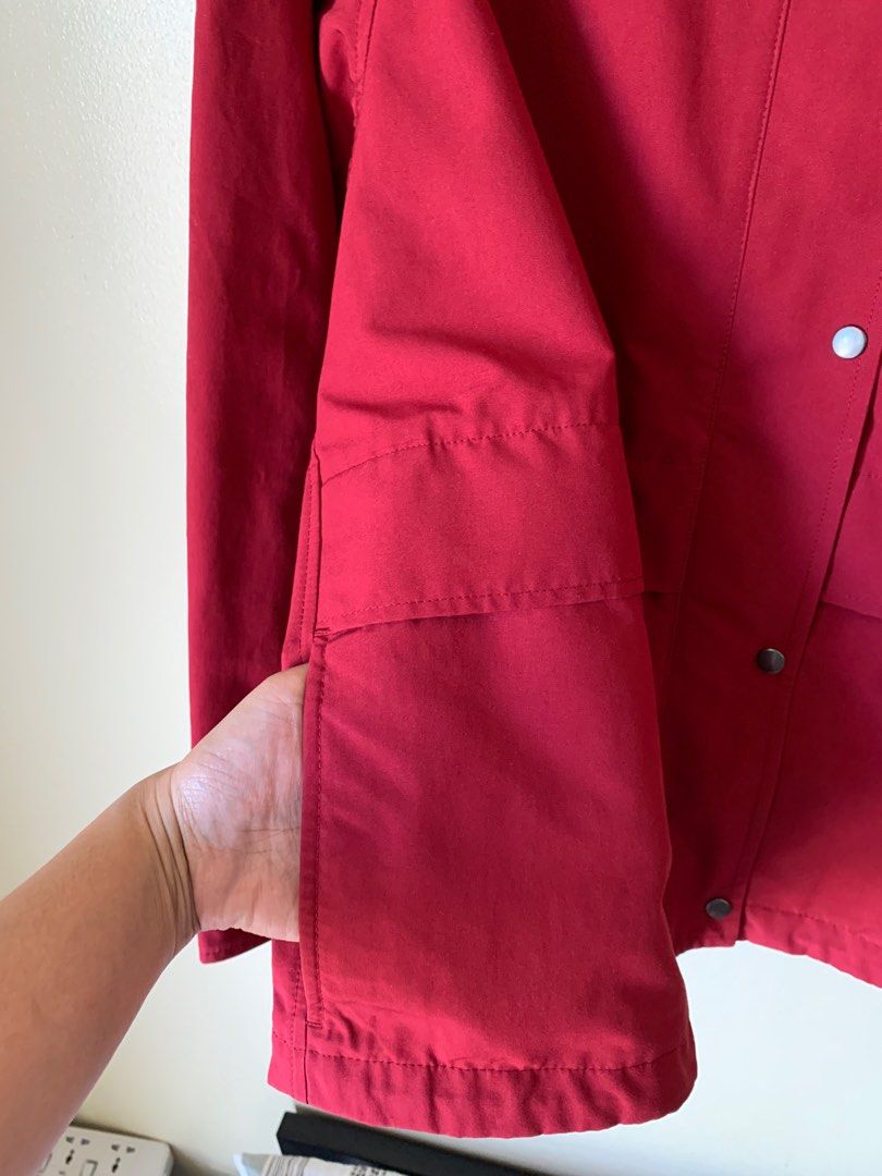 Red Uniqlo parka jacket, Women's Fashion, Coats, Jackets and Outerwear ...