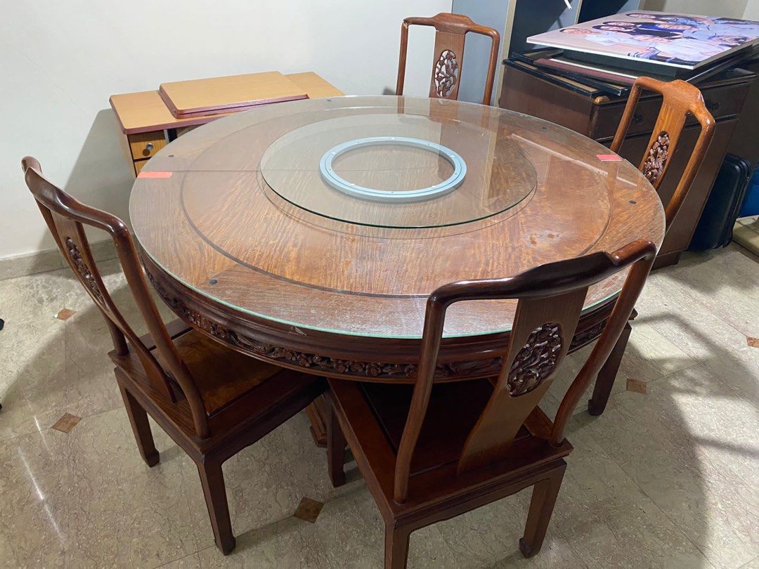 Rosewood (Hua Li Mu) Dining Set, Furniture & Home Living, Furniture ...