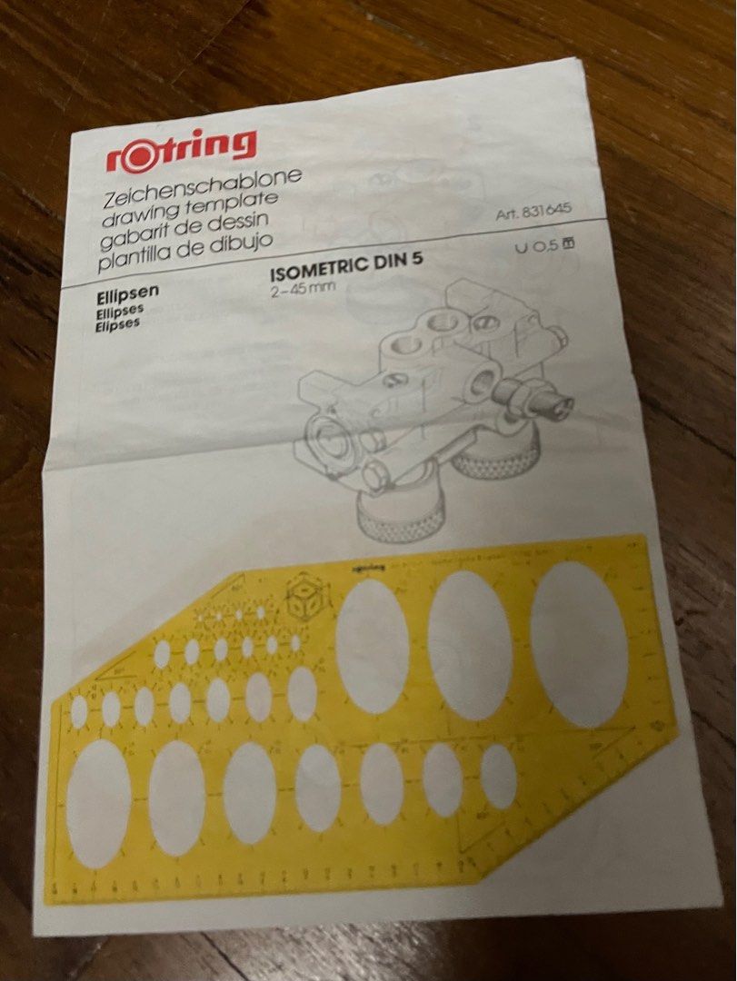 Rotring Elipse Stencil for professional technical drawing, Hobbies ...