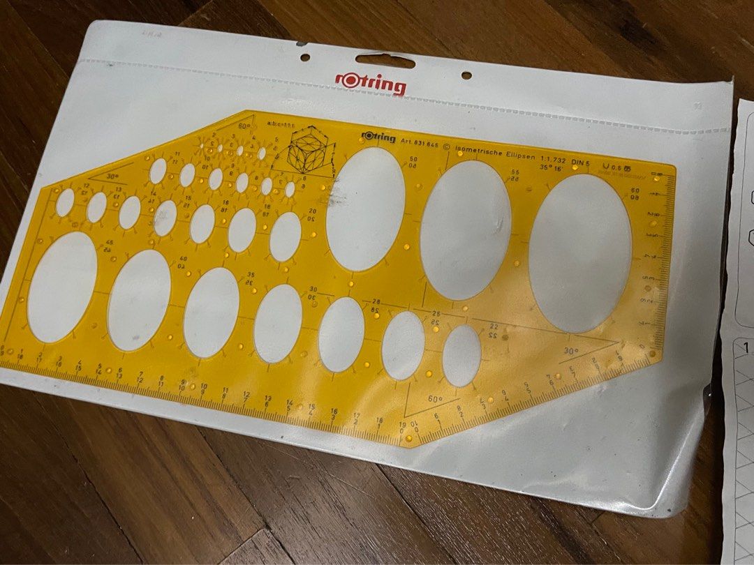 Rotring Elipse Stencil for professional technical drawing, Hobbies ...