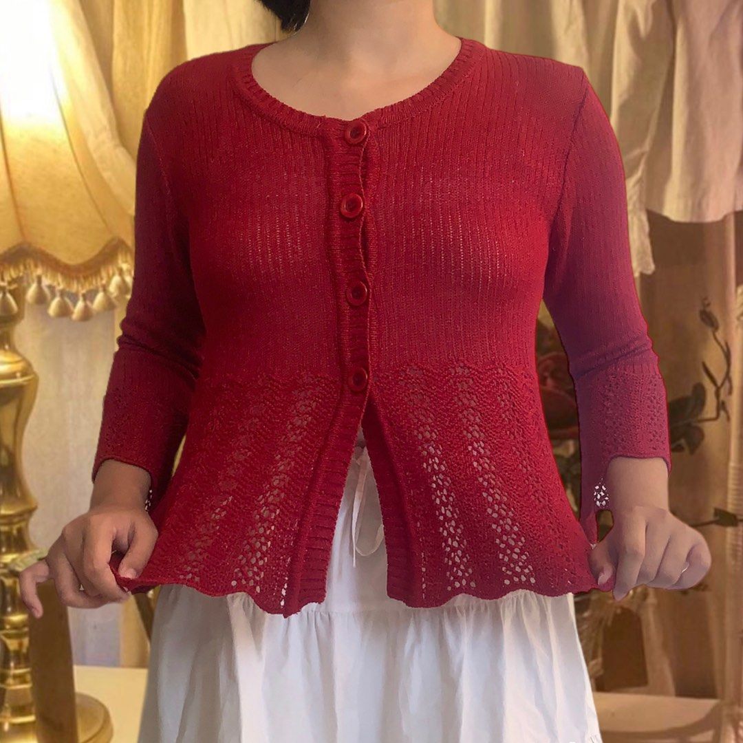 ruby coquette/fairycore cardigan on Carousell