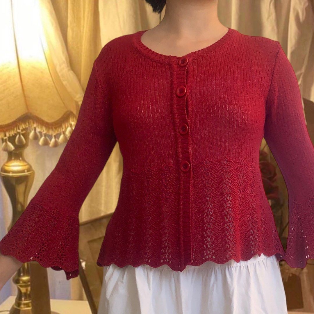 ruby coquette/fairycore cardigan on Carousell