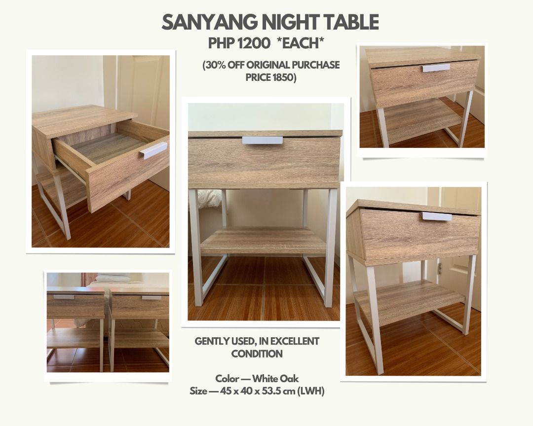 Sanyang Night Table, Furniture & Home Living, Furniture, Tables & Sets ...
