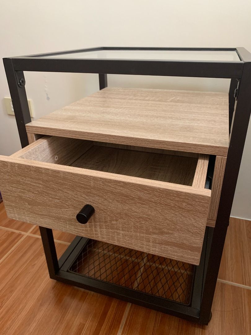 Sanyang Side Table with Tempered Glass, Furniture & Home Living ...