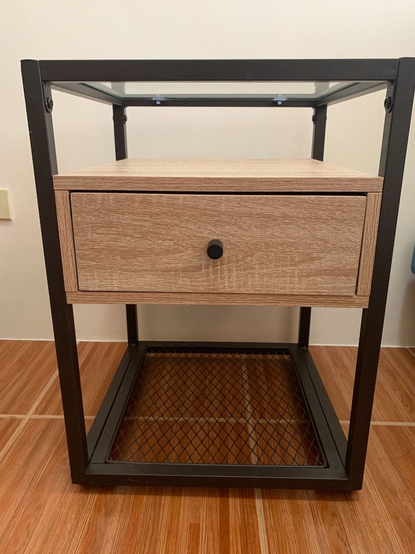 Sanyang Side Table with Tempered Glass, Furniture & Home Living ...