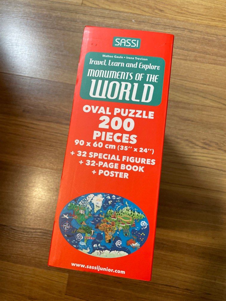 Sassi 'Monuments of the world' 200 piece puzzle (+ free 32-page book ...
