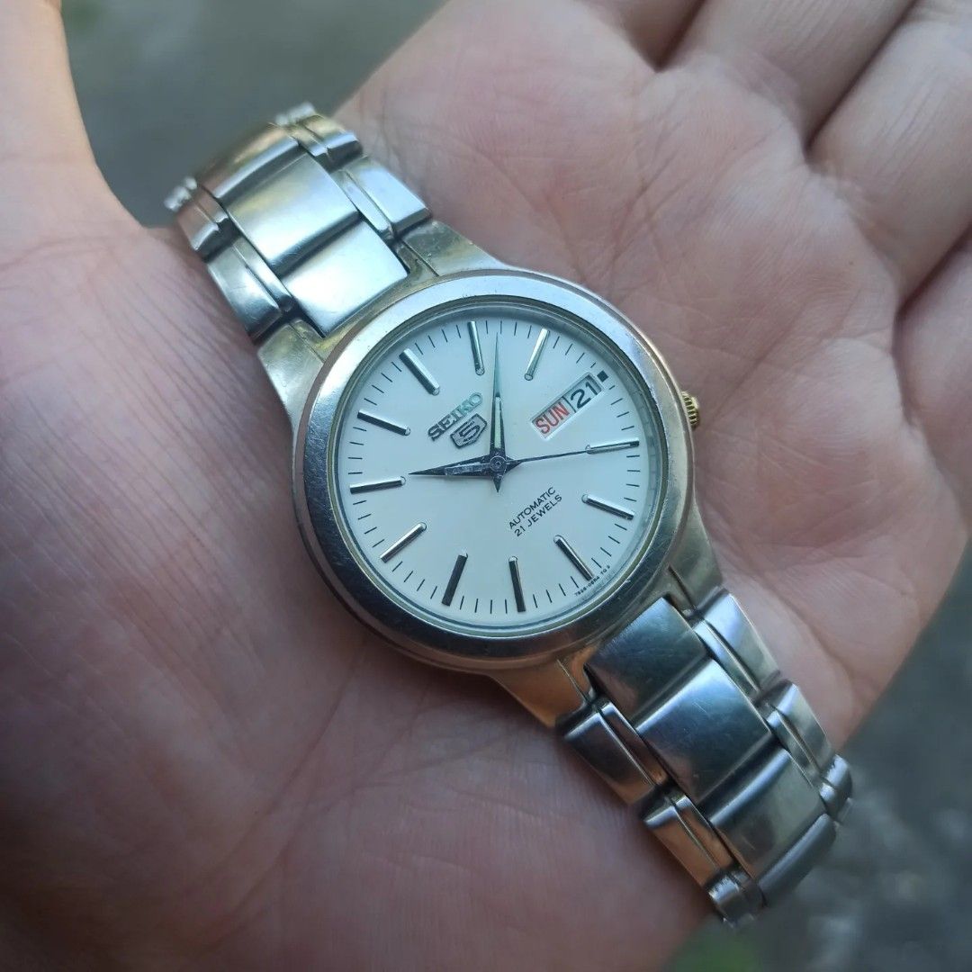 Seiko 5 - White Dial SNKA01 / SNKA01K1, Luxury, Watches on Carousell