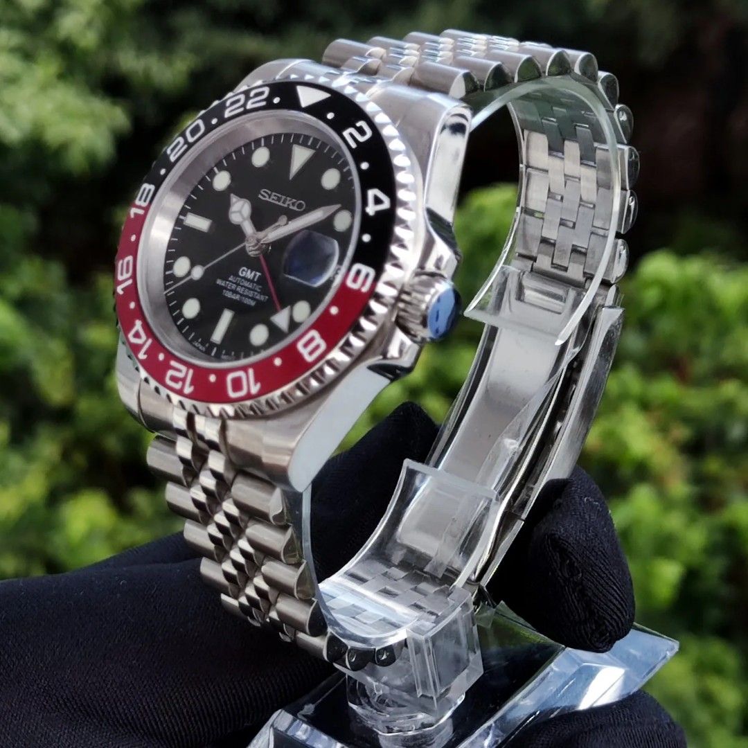 Seikolex Real GMT Coke Mod, Men's Fashion, Watches & Accessories ...