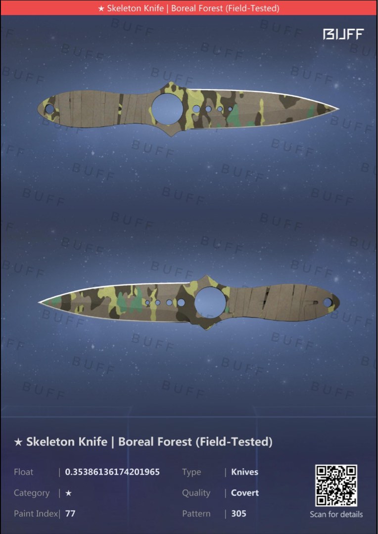 Skeleton Knife | Boreal Forest (Field-Tested), Video Gaming, Gaming ...