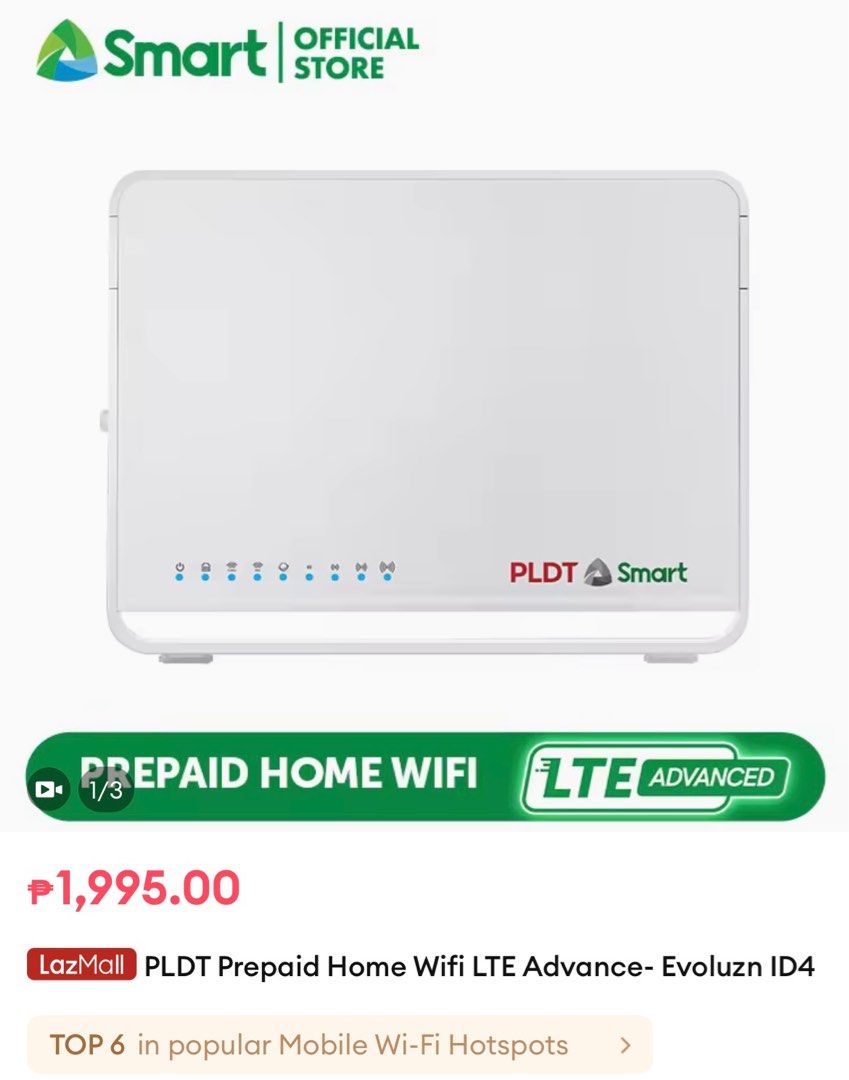Smart Prepaid Home WiFi LTE-Advanced, Computers & Tech, Parts ...
