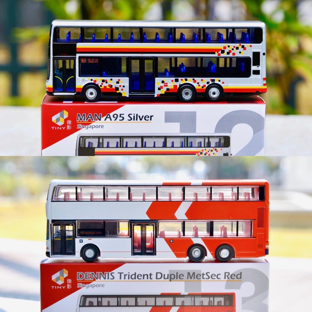 SMRT MAN A95 Silver & Superbus DENNIS Trident, Hobbies & Toys, Toys ...