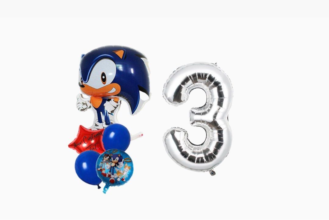 Sonic foil balloon set helium, Hobbies & Toys, Stationery & Craft ...
