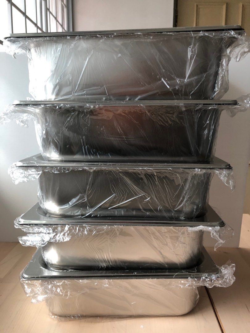 Stainless Steel Trays 5 sets 304 A4 Size Tray 32 cm x 26 cm x 10 cm ...