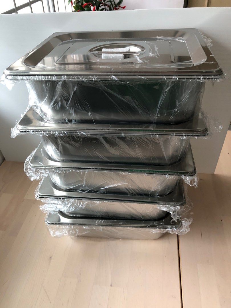 Stainless Steel Trays 5 sets 304 A4 Size Tray 32 cm x 26 cm x 10 cm ...