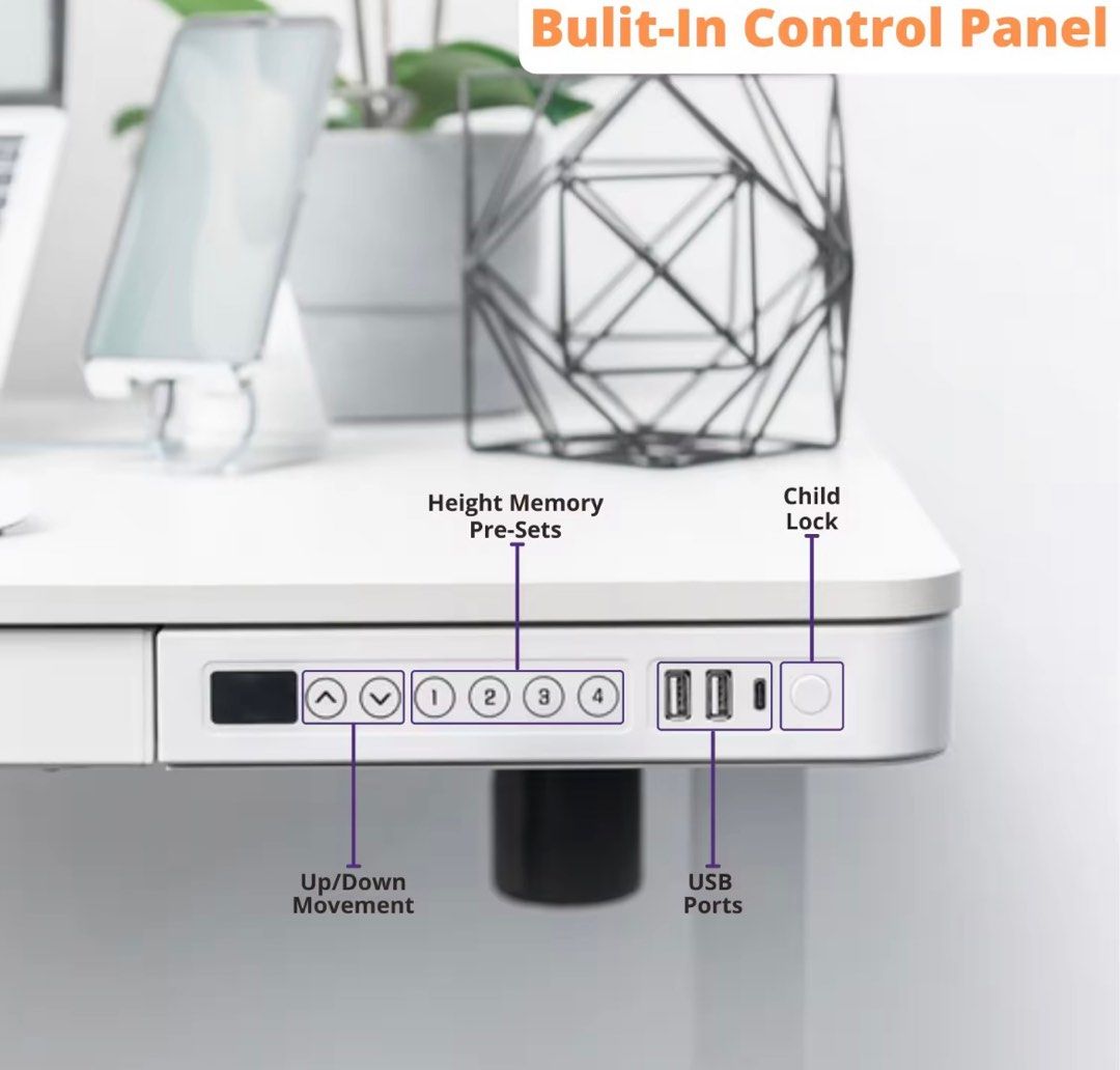 Electronic Study Table with height adjustments, Furniture & Home Living ...
