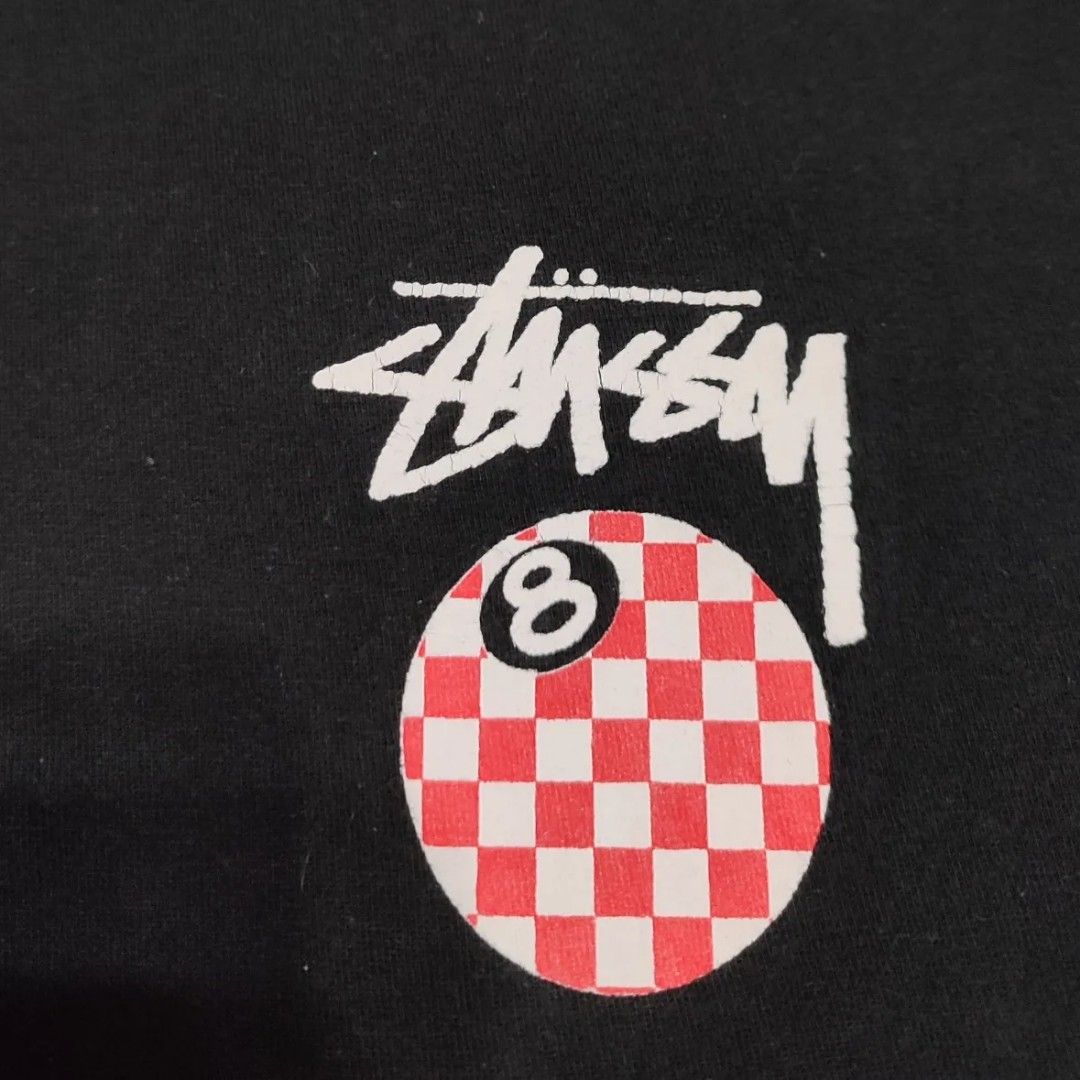 stussy checkered 8ball, Men's Fashion, Tops & Sets, Tshirts & Polo ...