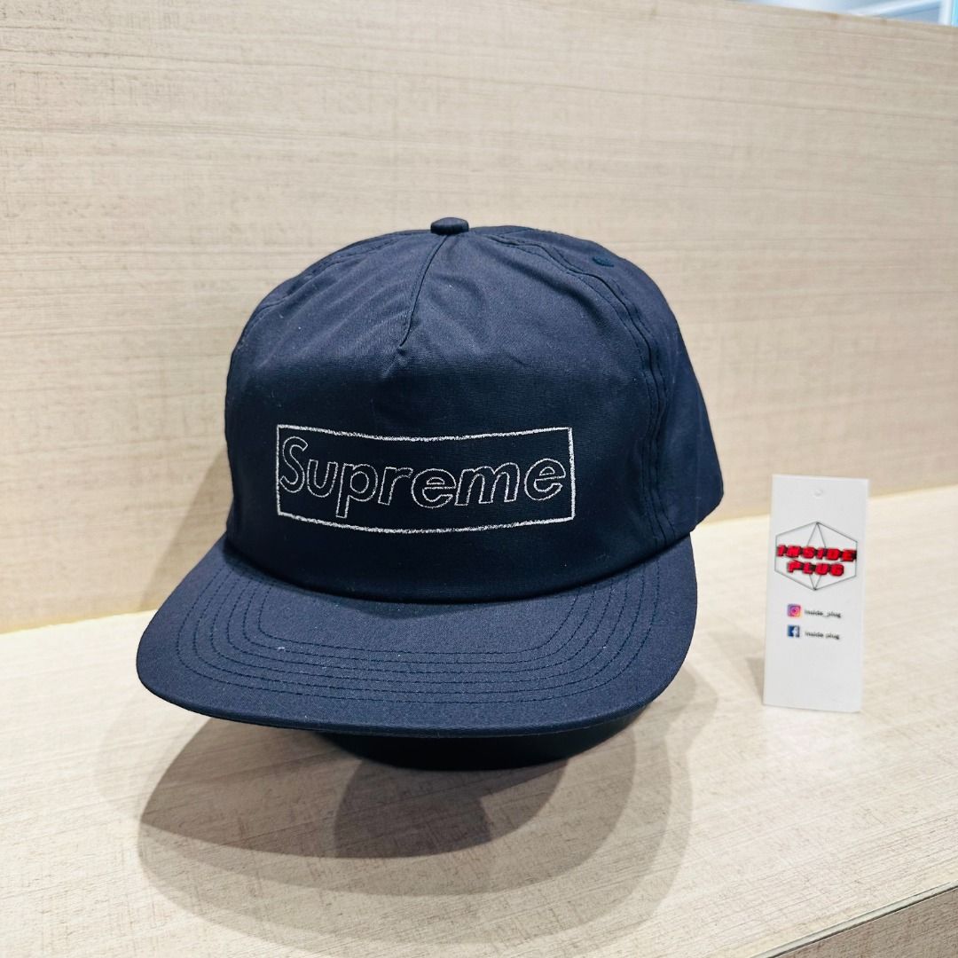 Supreme x KAWS Chalk Logo 5-Panel Hat Navy Blue, Men's Fashion, Watches ...