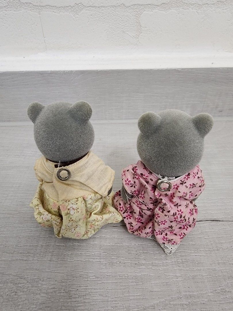 Sylvanian Families Grey Bear Siblings Figurines, Hobbies & Toys, Toys ...
