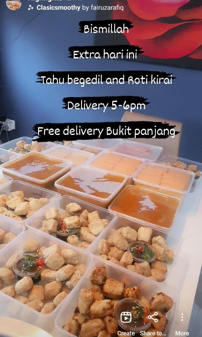 Tahu begedil $13 roti kirai $36, Food & Drinks, Homemade Bakes on Carousell