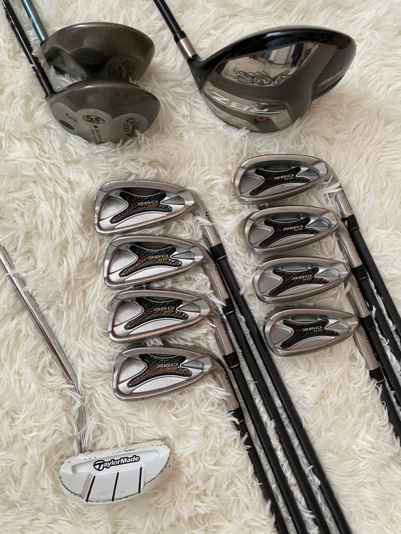 TaylorMade R360 XD Iron Golf Set with RBZ Pro Driver and White Smoke ...