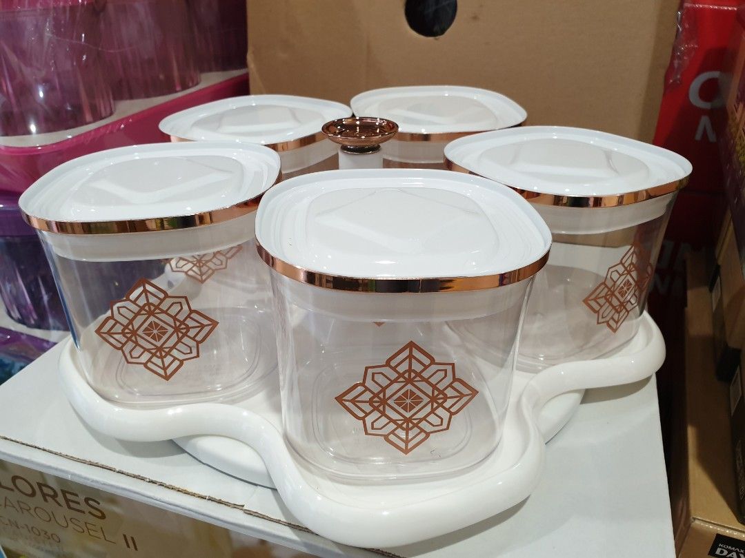 Tempat Kueh/Kueh canister, Furniture & Home Living, Kitchenware ...