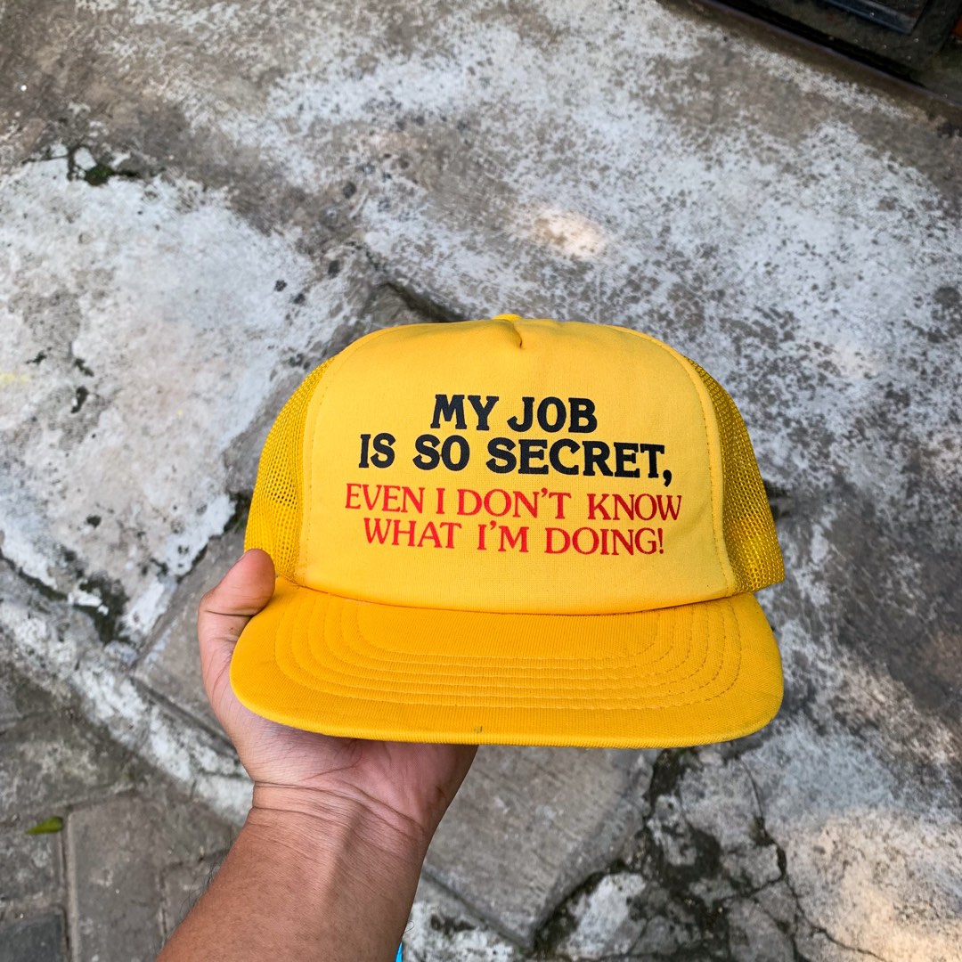 Topi Vintage 90' Trucker High Crown YoungAn Script Quote Made In USA ...