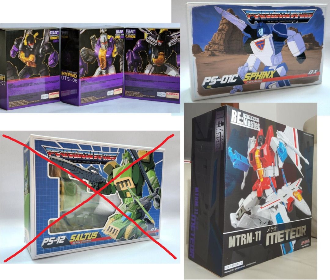 Transformers Mirage (MMC Sphinx), Starscream (MakeToys Meteor), BadCube ...
