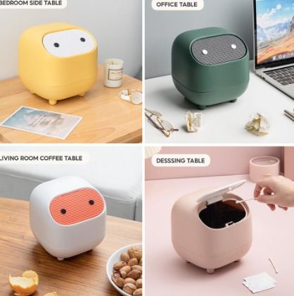 Trash bin | Rubbish bin | kitchen waste | desktop mini Cute Ninja ...