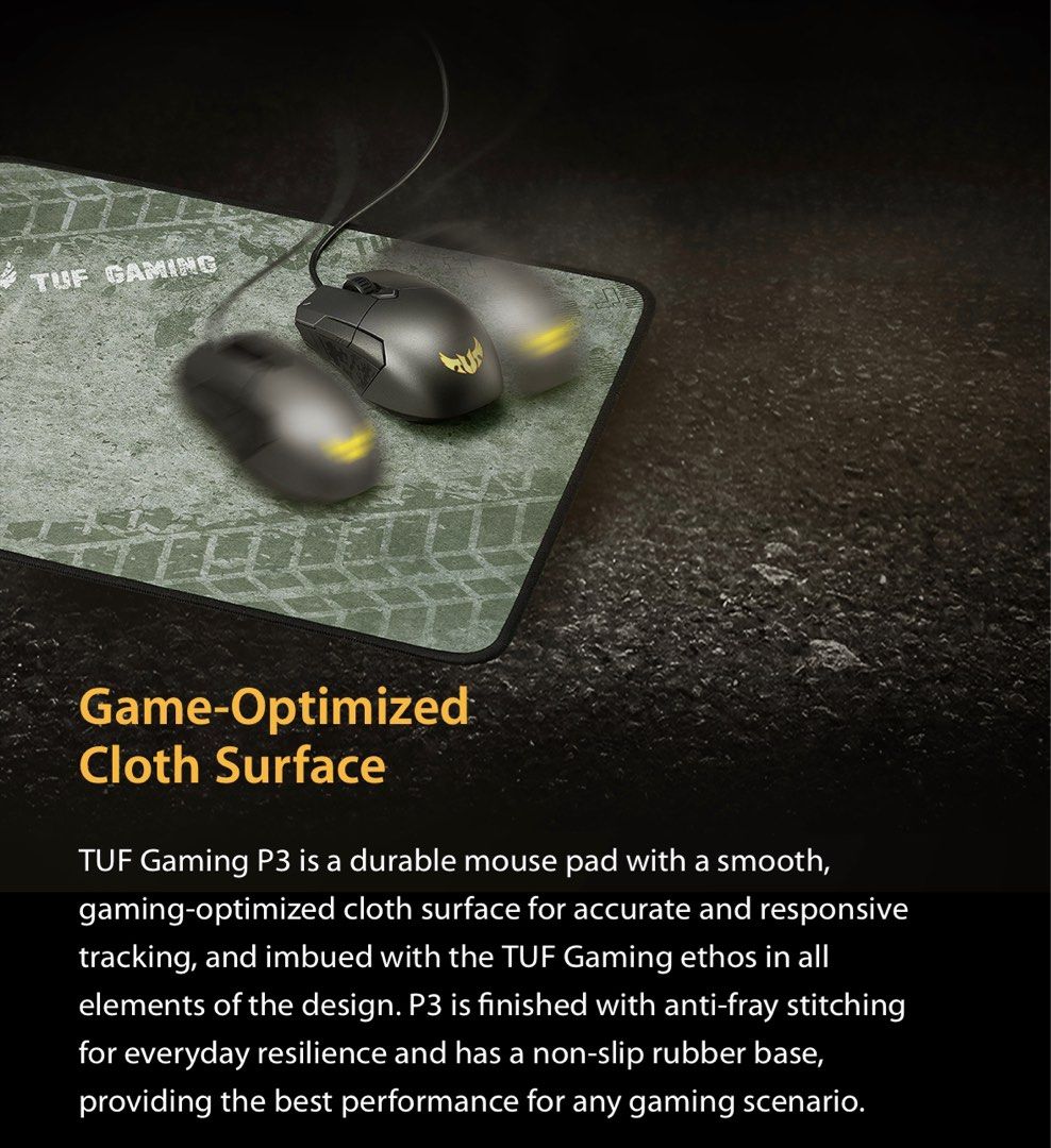 ASUS TUF gaming P3 mouse pad, Computers & Tech, Parts & Accessories ...