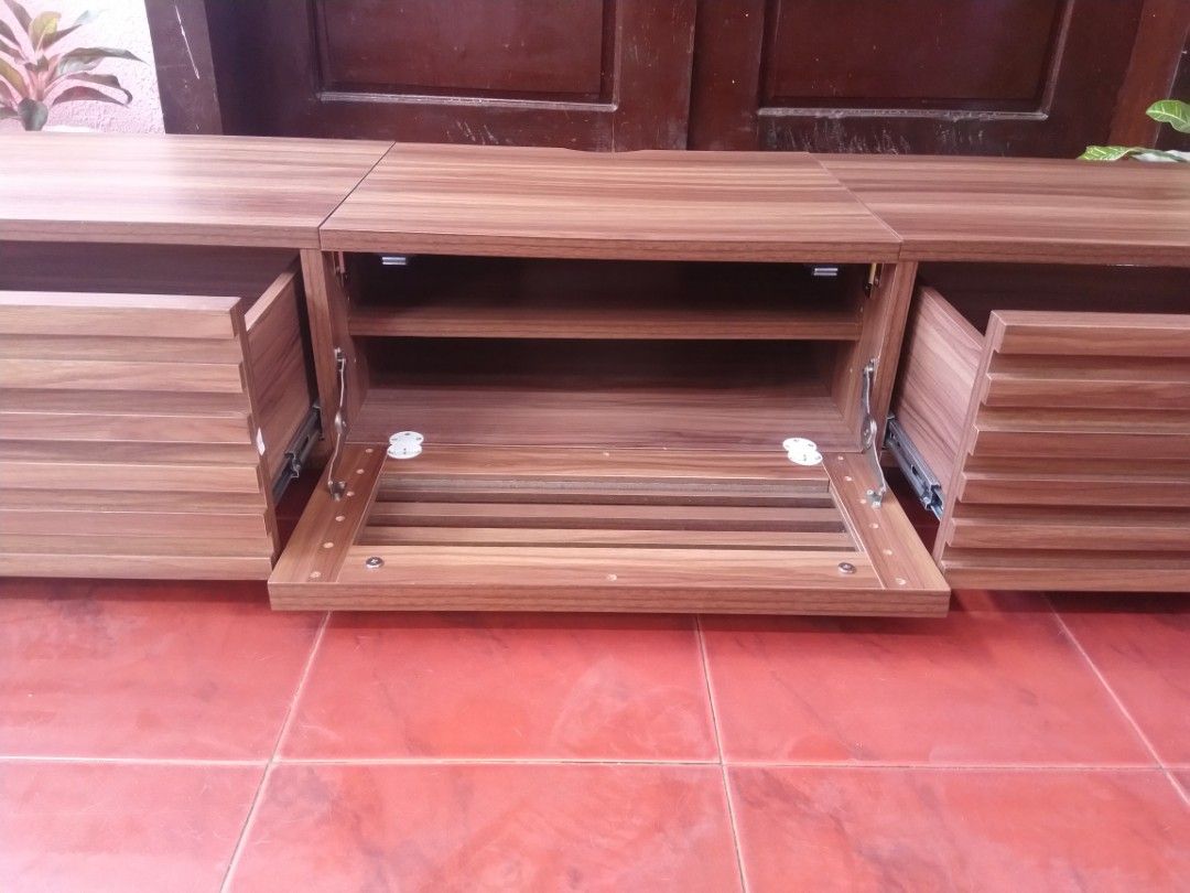 Tv Rack Japan SOLID WOOD ( AlmostNew ), Furniture & Home Living ...