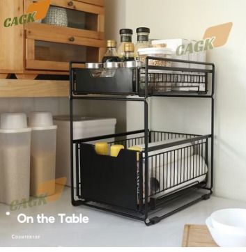 Under Sink Rack/ Kitchen Shelf Storage / Spice Sauce Organizer ...