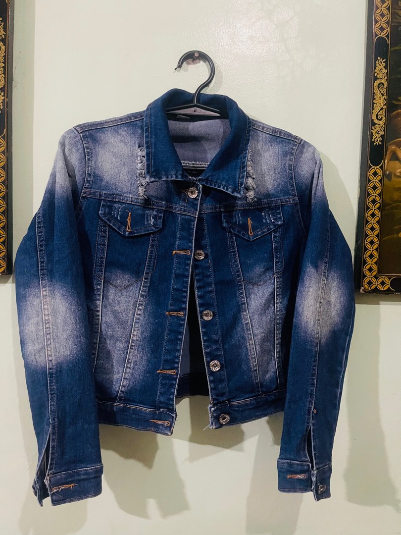 UNISEX RIPPED RUGGED DENIM JACKET |SOFT DENIM on Carousell