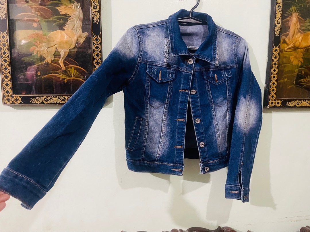 UNISEX RIPPED RUGGED DENIM JACKET |SOFT DENIM on Carousell