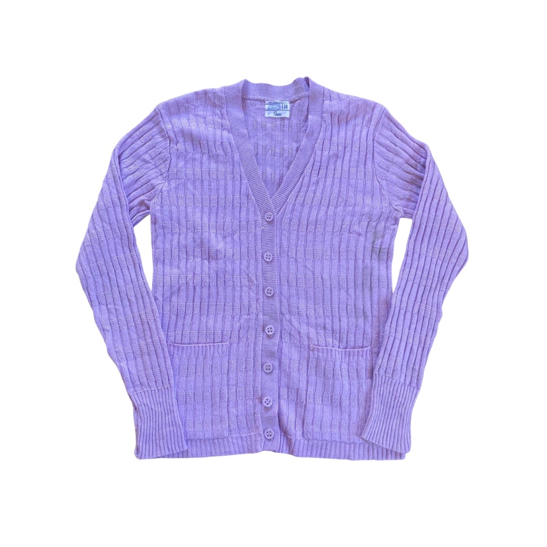 Vintage 80's Sears Light violet cardigan, Women's Fashion, Coats ...